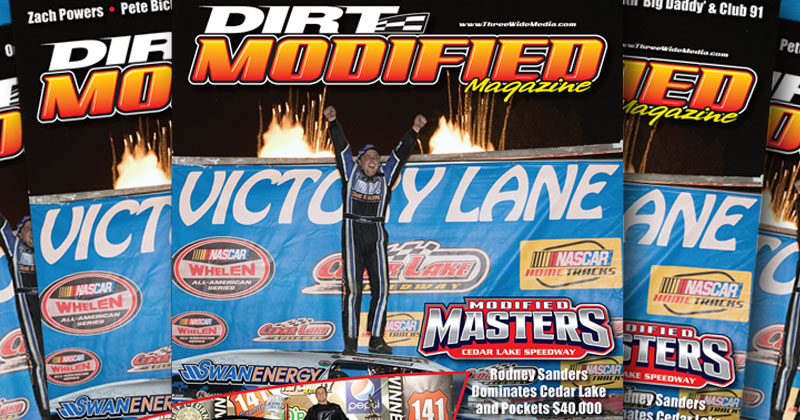 Sanders masters Dirt Modified Magazine cover