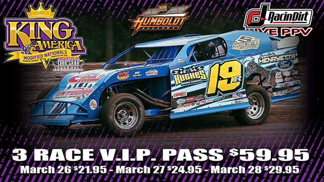 Watch every lap of King of America V live at RacinDirt.com